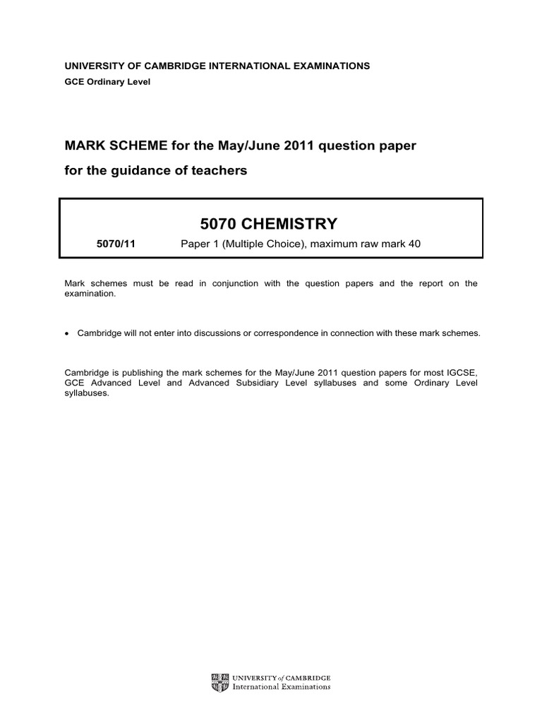 Chemistry All Ms p1 | PDF | Qualifications | Student Assessment And Evaluation