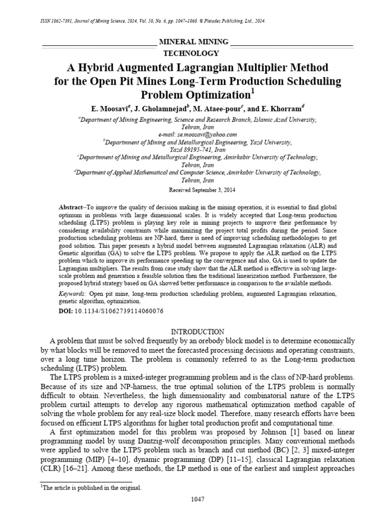 A Hybrid Augmented Lagrangian Multiplier Method | PDF | Mathematical Optimization | Linear ...