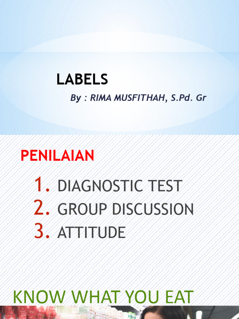 PPT Materi Bahasa Inggris Kelas 9 - labels | PDF