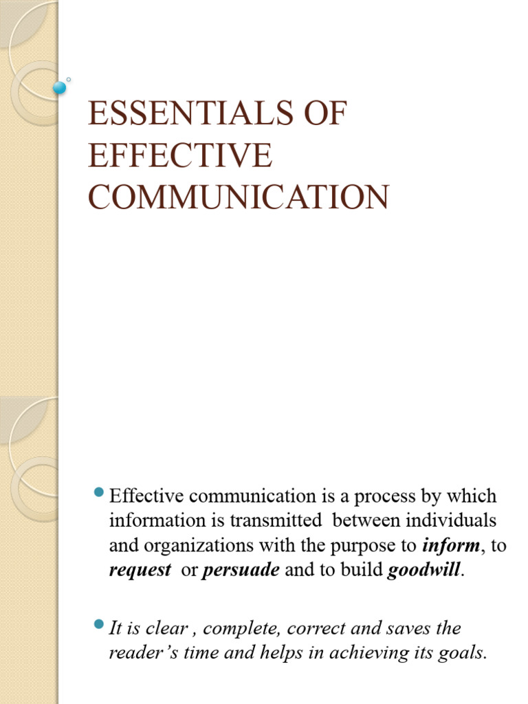 Effective Communication | PDF | Communication | Cognitive Science