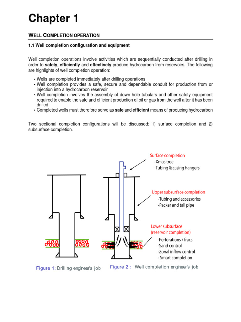 Production Note 1 Well Completion | PDF | Valve | Casing (Borehole)