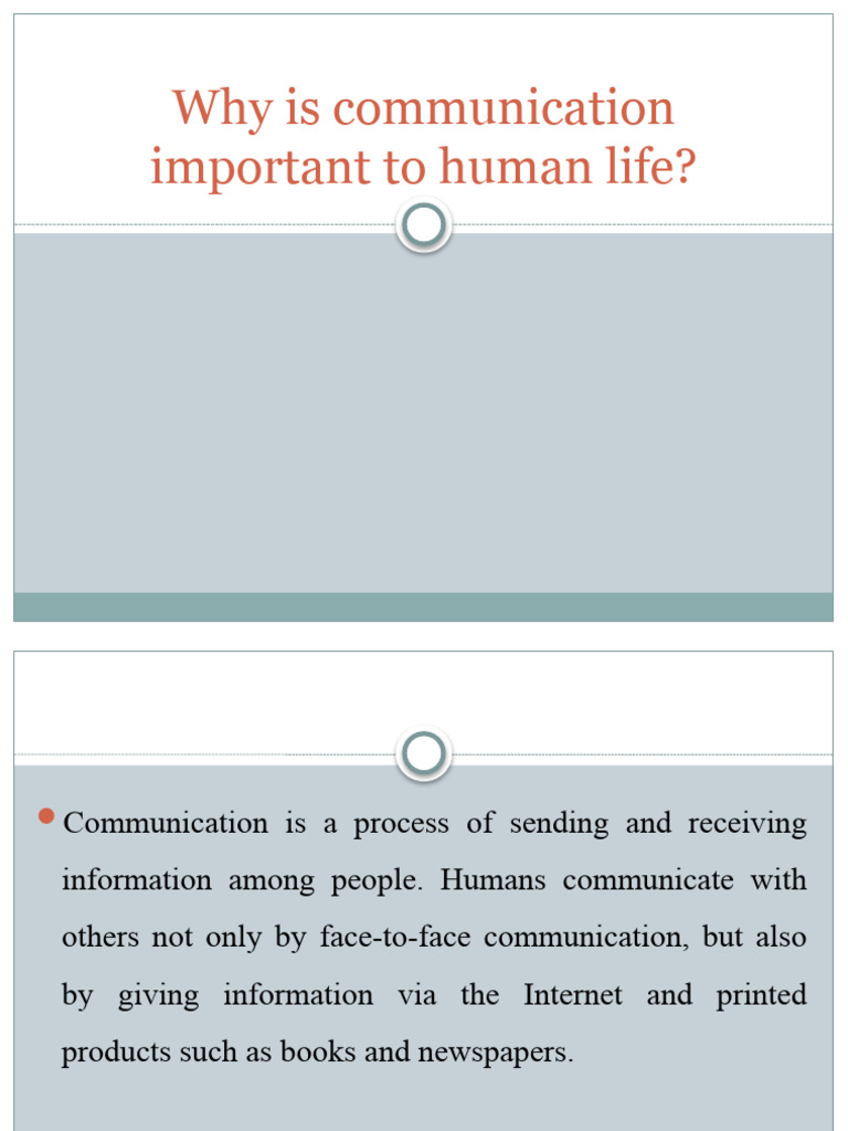 Importance of Communication in Life | PDF | Social Science | Wellness