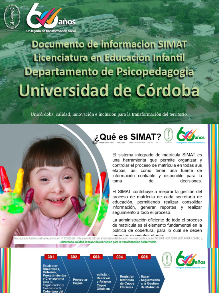 Documento de Información Simat 2024-1 | PDF | Educación de la primera infancia