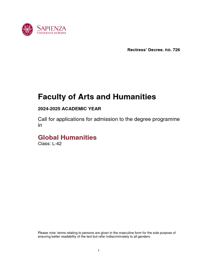 Global Humanities Admission Guide 2024-2025 | PDF | Academic Degree | Sat