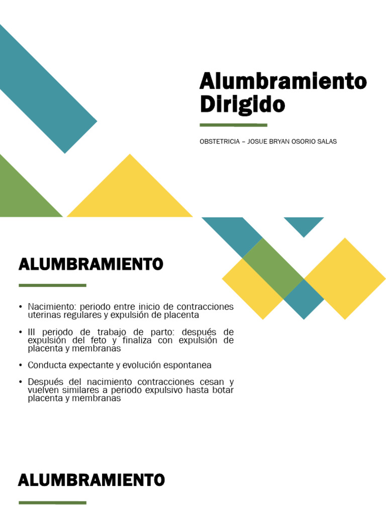 Alumbramiento Dirigido | PDF | Parto | Placenta