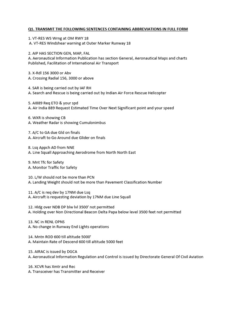 Part I Question 05 Revised | PDF | Air Traffic Control | Runway