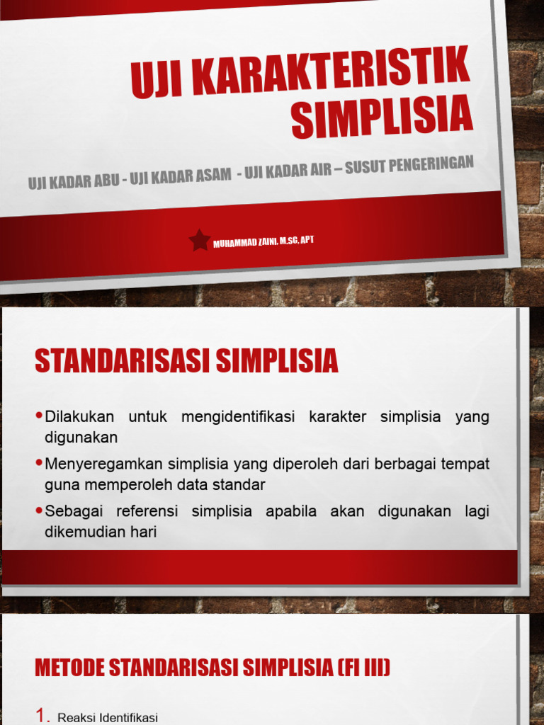 Pertemuan XI-XII. Uji Karakteristik | PDF | Kesehatan Holistik | Sains ...