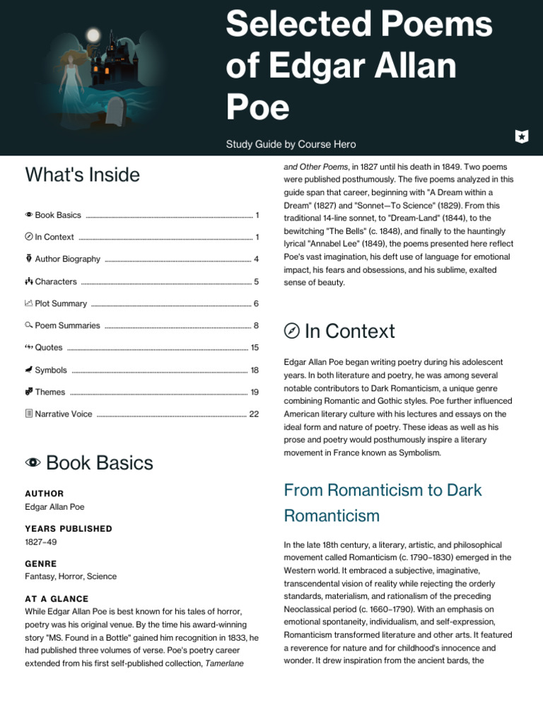 Analyzing Poe's Poetic Emotions | PDF | Romanticism | Poetry