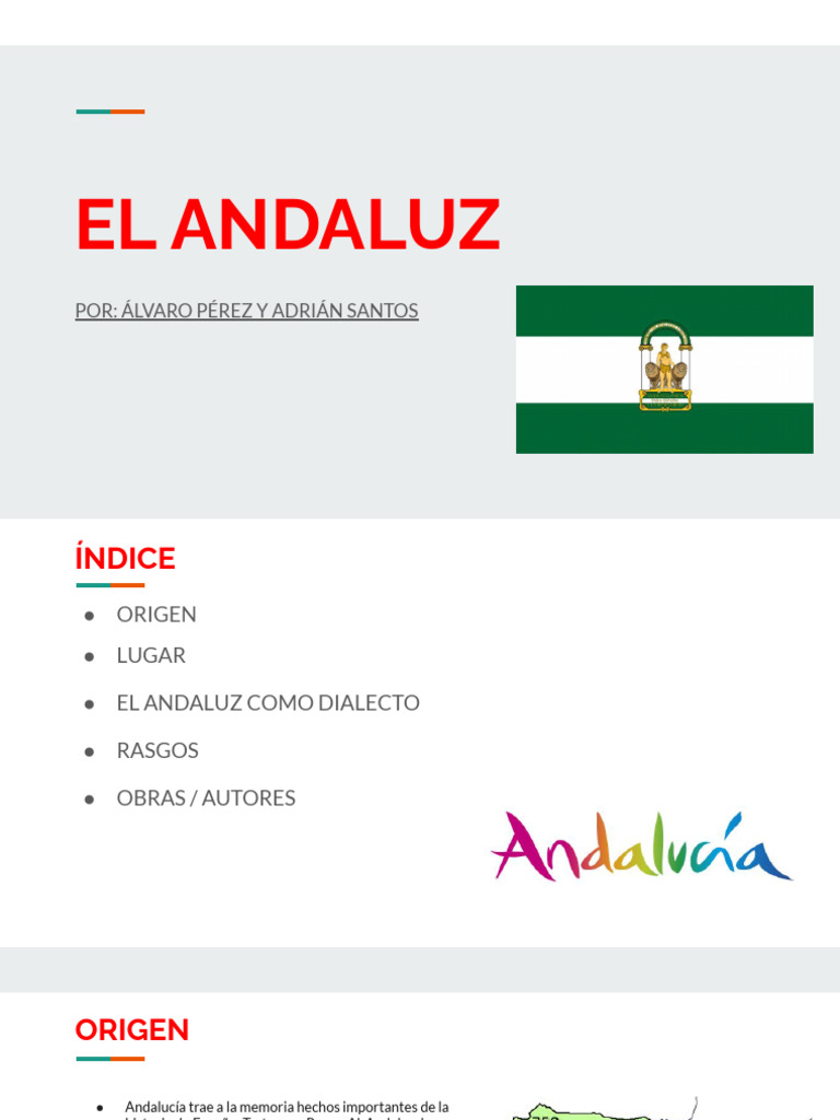 Características del Dialecto Andaluz | PDF | Lengua española | Lingüística