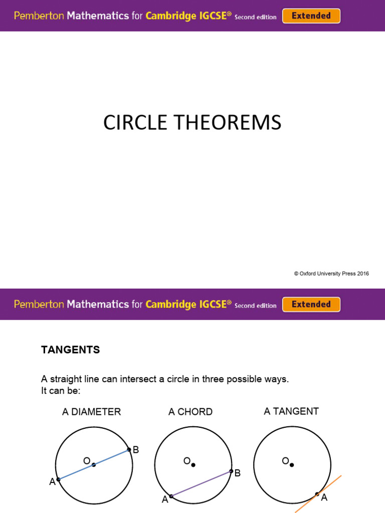 Circle Theorems | PDF | Circle | Triangle Geometry