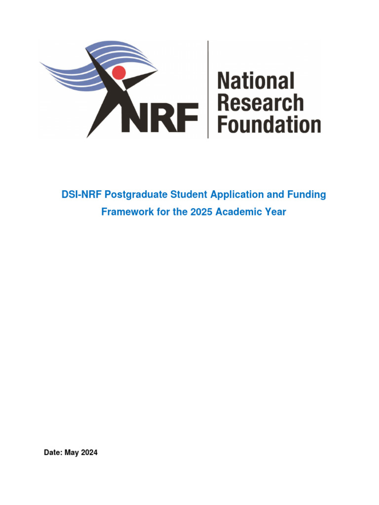 2025 DSI-NRF Postgraduate Funding Guide | PDF | Science | Academic Degree