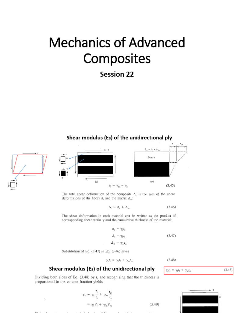 Unidirectional Ply Mechanics in Composites | PDF | Composite Material ...