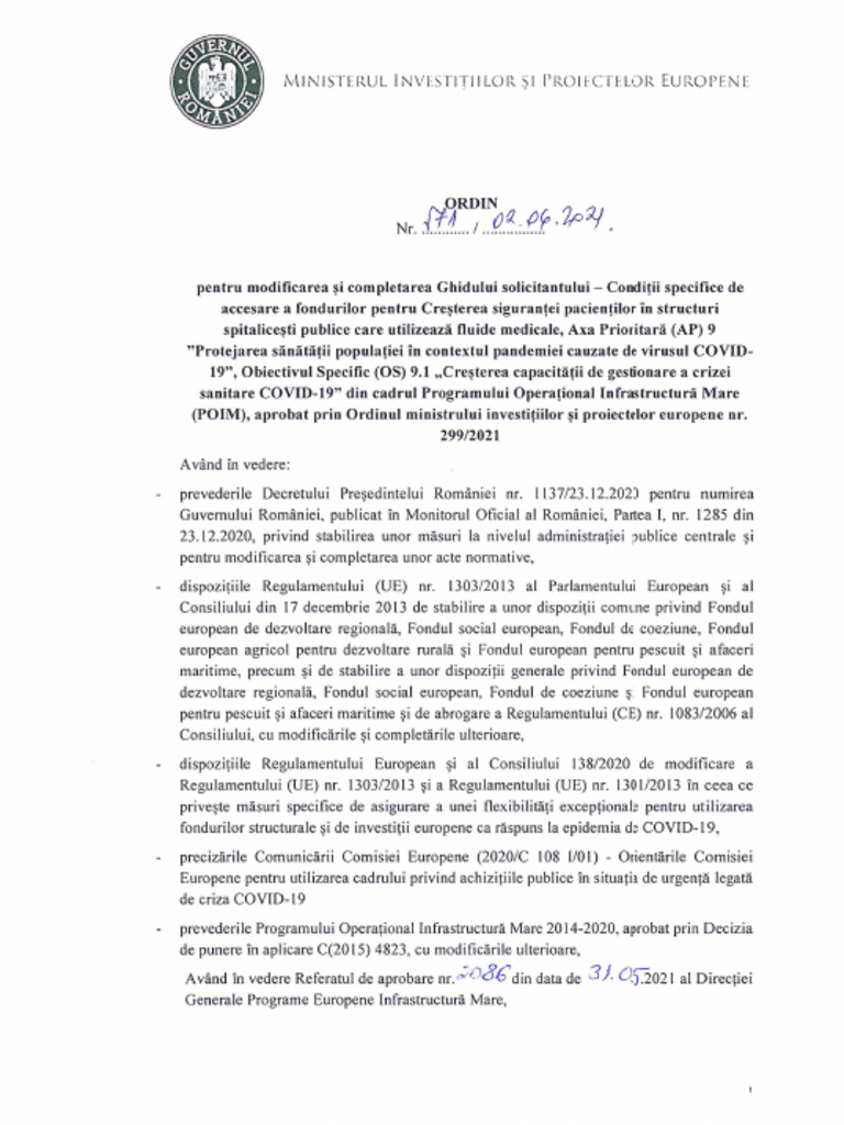 Ordin MIPE 571 2.06.2021 | PDF