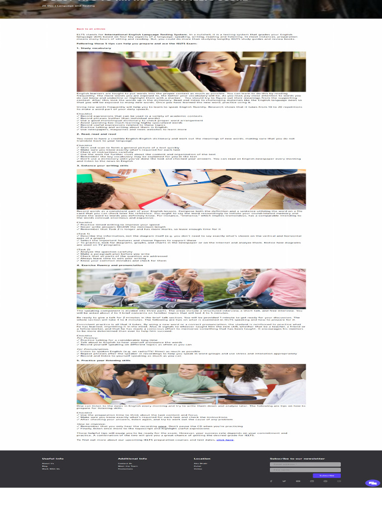 5 Best Tips To Improve Your Ielts Score | PDF