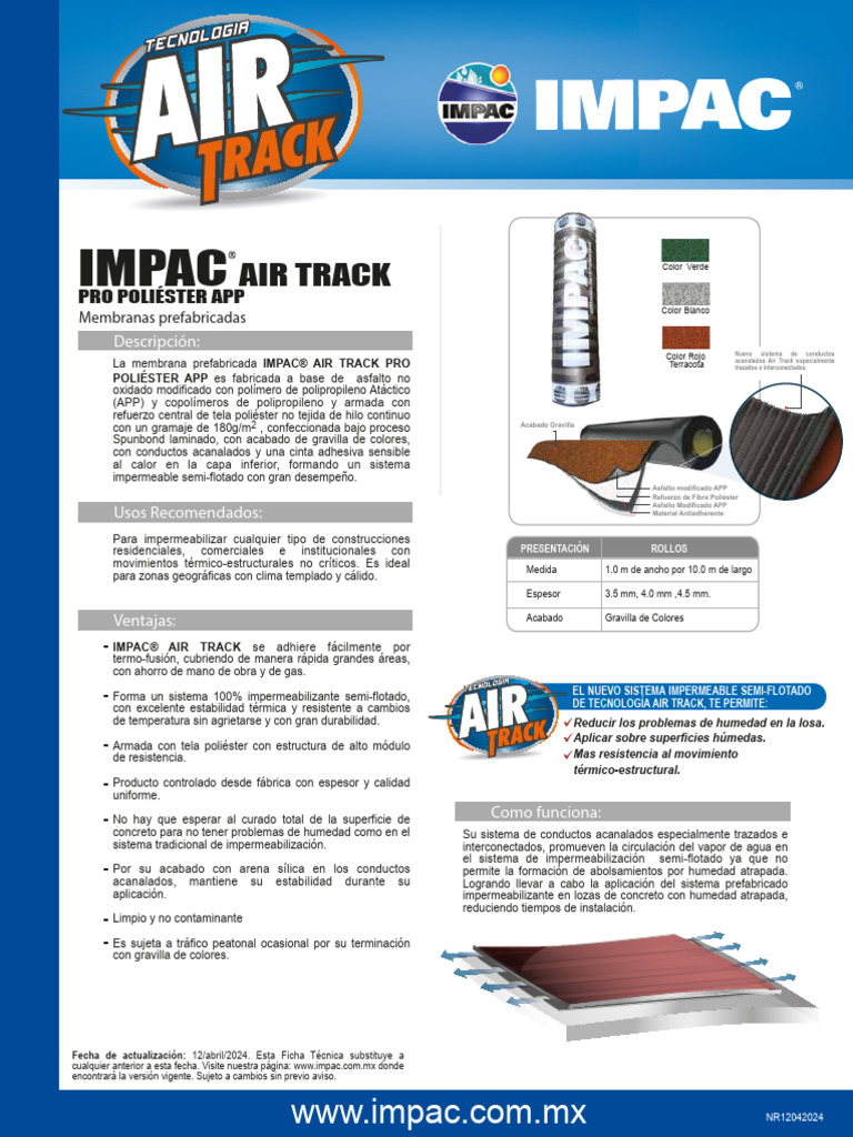 Impac Air Track Pro Poliester App | Descargar gratis PDF | Textiles ...