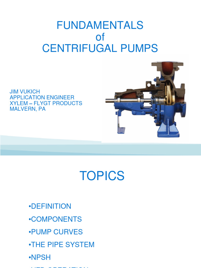 Fundamentals of Centrifugal Pumps | PDF | Pump | Engines
