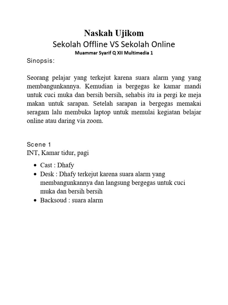 Naskah Ujikom Dhafy FIXX | PDF