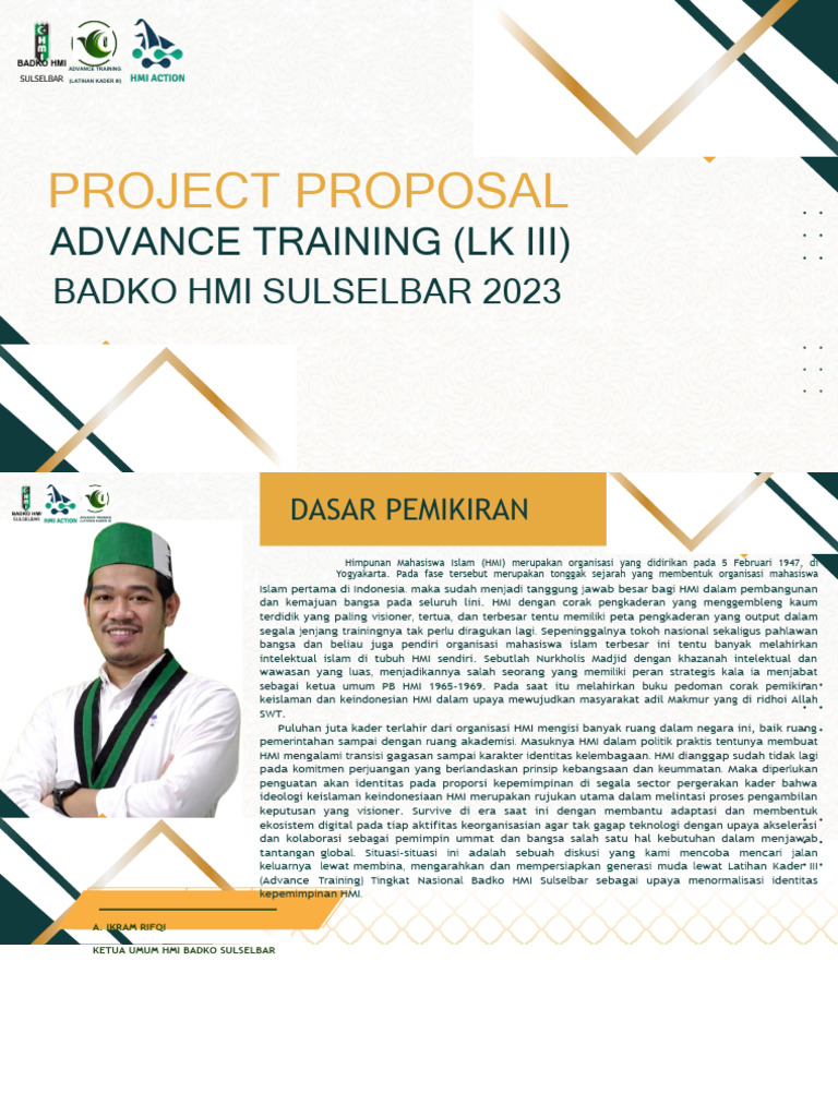 Proposal LK 3 Badko Hmi Sulselbar Tahun 2023 | PDF