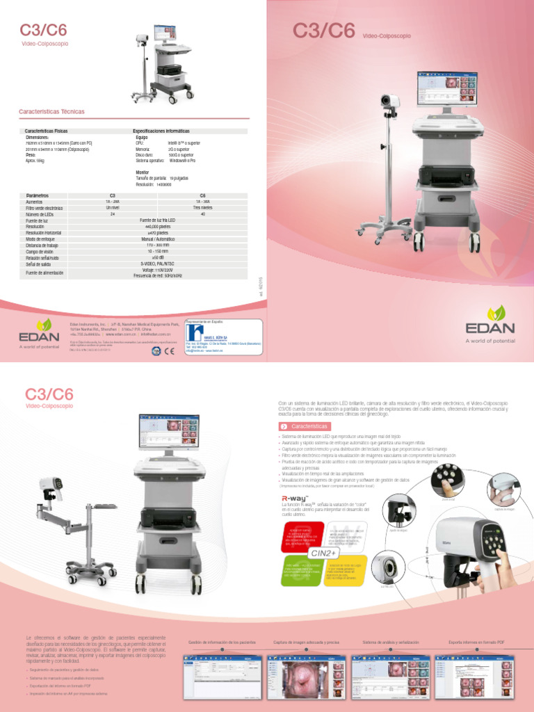 Video Colposcopio Edan C6a | PDF | Diodo emisor de luz | Software