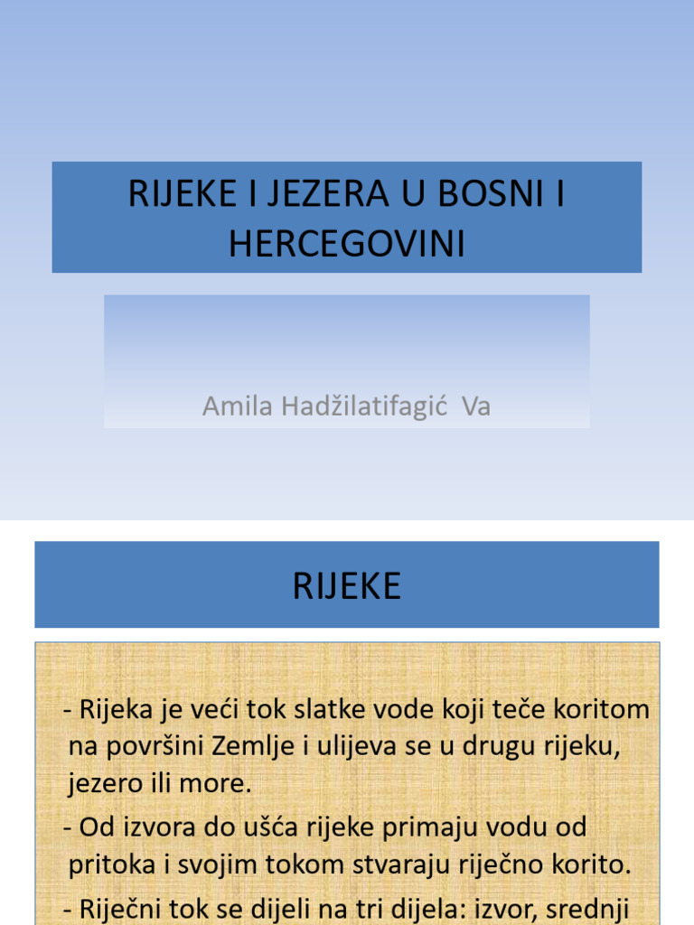 RIJEKE-I-JEZERA-U-BOSNI-I-HERCEGOVINI-novo-2 | PDF