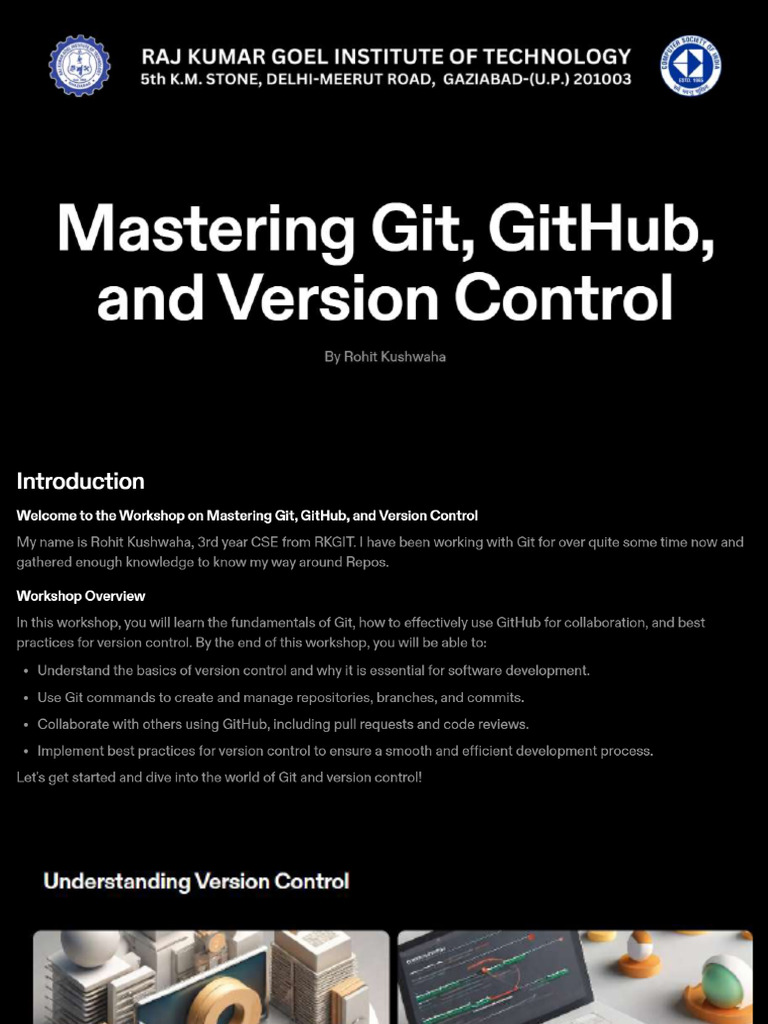 GitHub Workshop | PDF