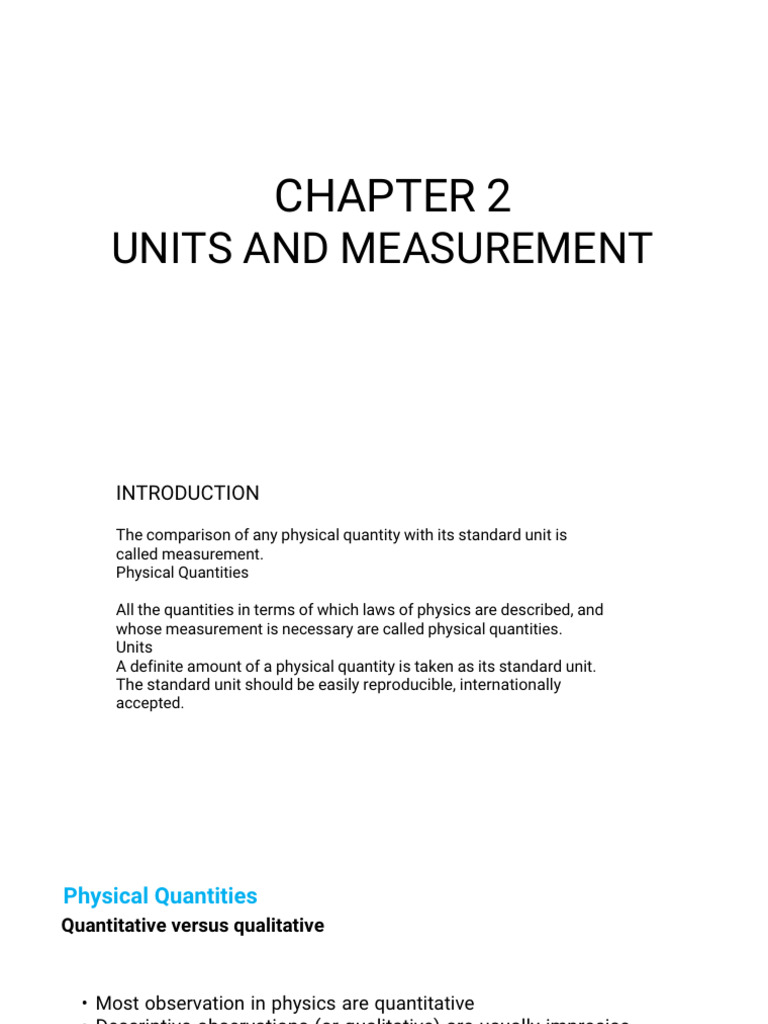 Units and Measurements 3 | PDF | Quantity | International System Of Units