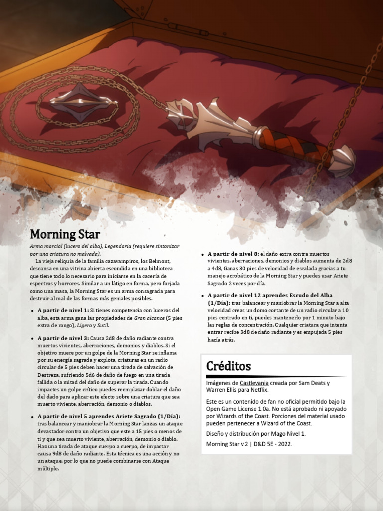 Morning Star: Arma Legendaria D&D 5E | PDF