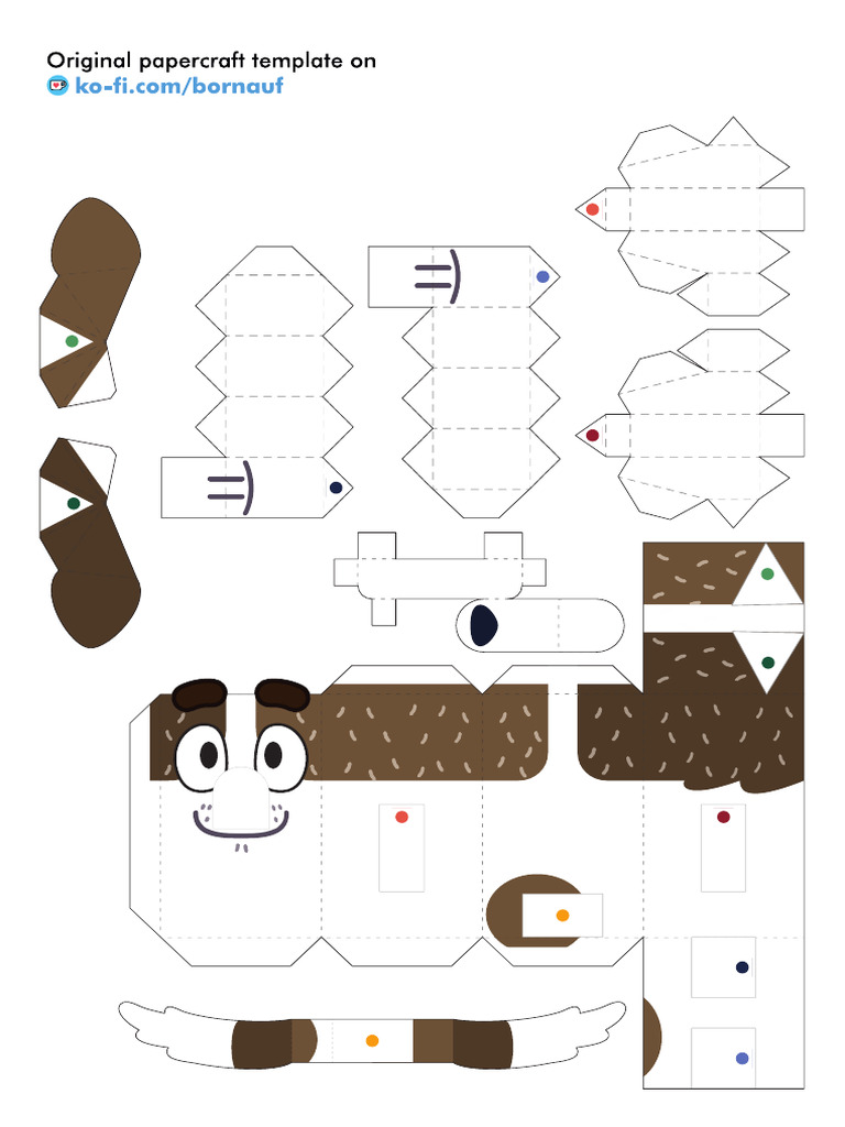 Jacks Dad Jacks Mum Jack Lulu - Bluey Papercraft | PDF