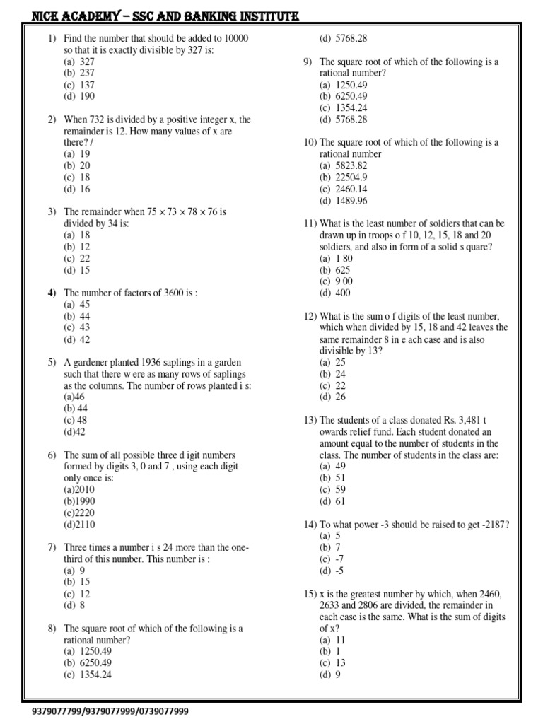 Number System Basics | PDF | Arithmetic | Elementary Mathematics