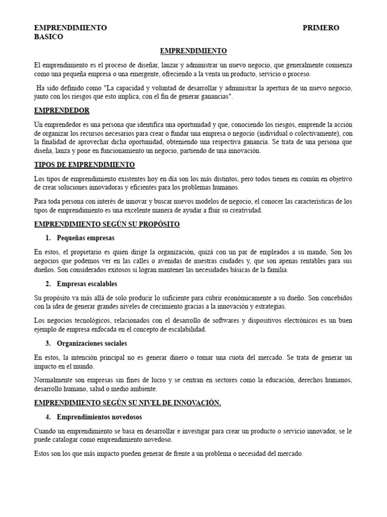 Emprendimiento 1 Pdf Iniciativa Empresarial Energía Renovable