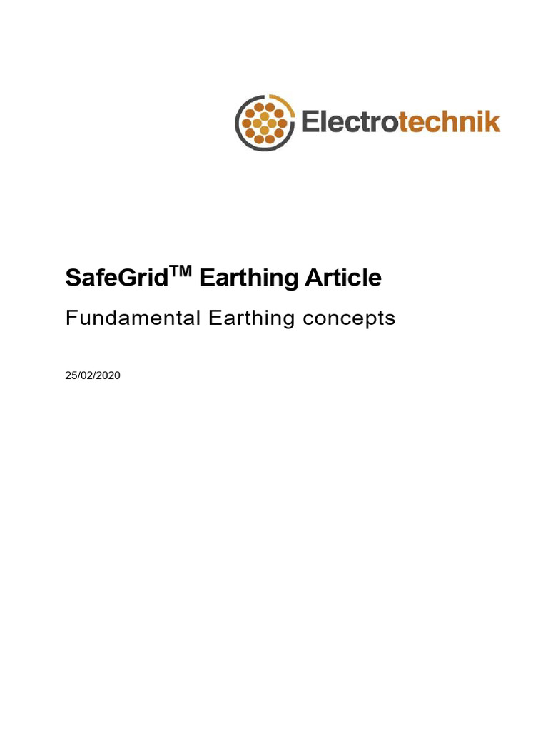 SafeGrid Earthing - Article - Fundamental Earthing Concepts | PDF ...