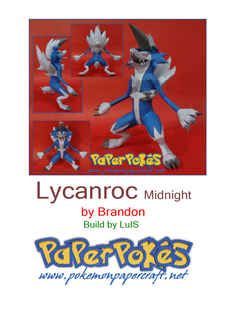 Lycanroc-M A4 Shiny Lined | PDF | Human Appearance