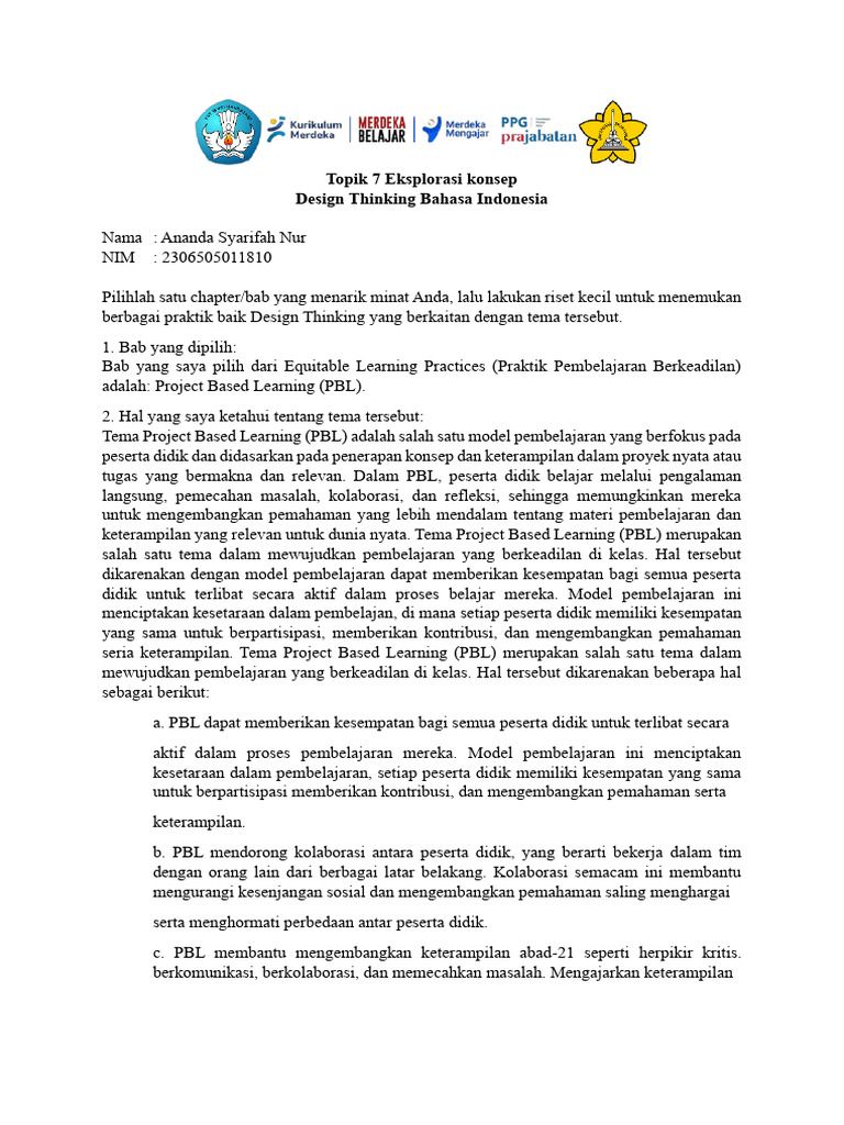 Topik 7 Eksplorasi konsep | PDF