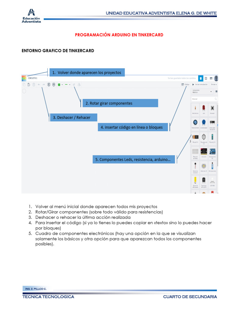 Programación Arduino en Tinkercad | PDF | Informática | Ingeniería ...