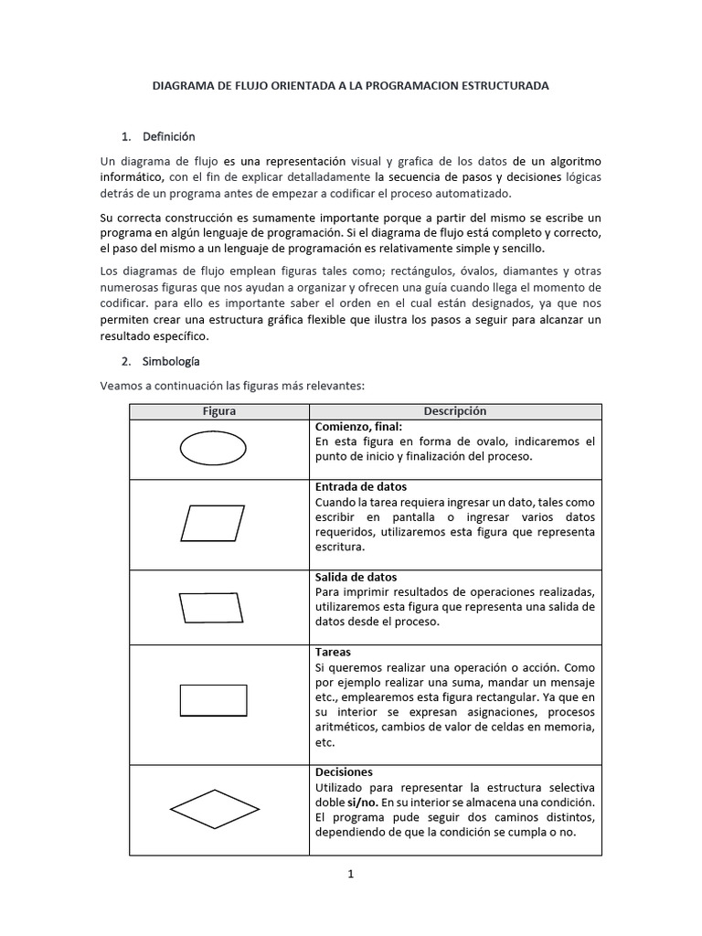 Diagrama de Flujo en Programación Estructurada | PDF | Algoritmos ...