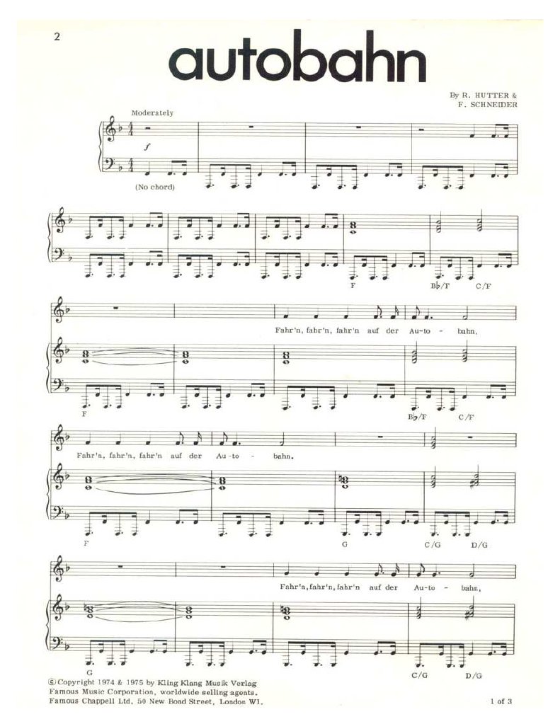 Kraftwerk Autobahn | PDF