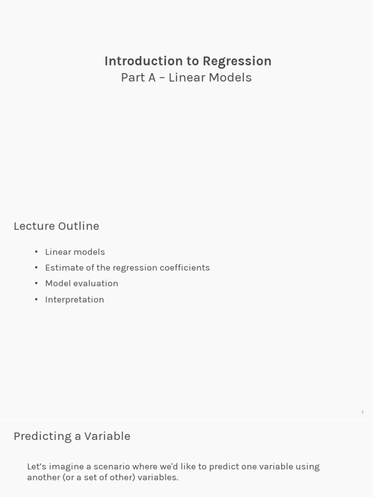 Regression | PDF | Dependent And Independent Variables | Linear Regression