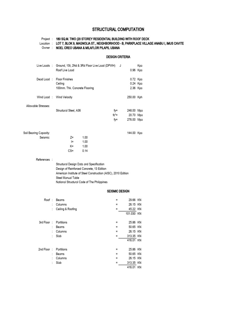 Ubana Structural | PDF | Architectural Elements | Structural Engineering