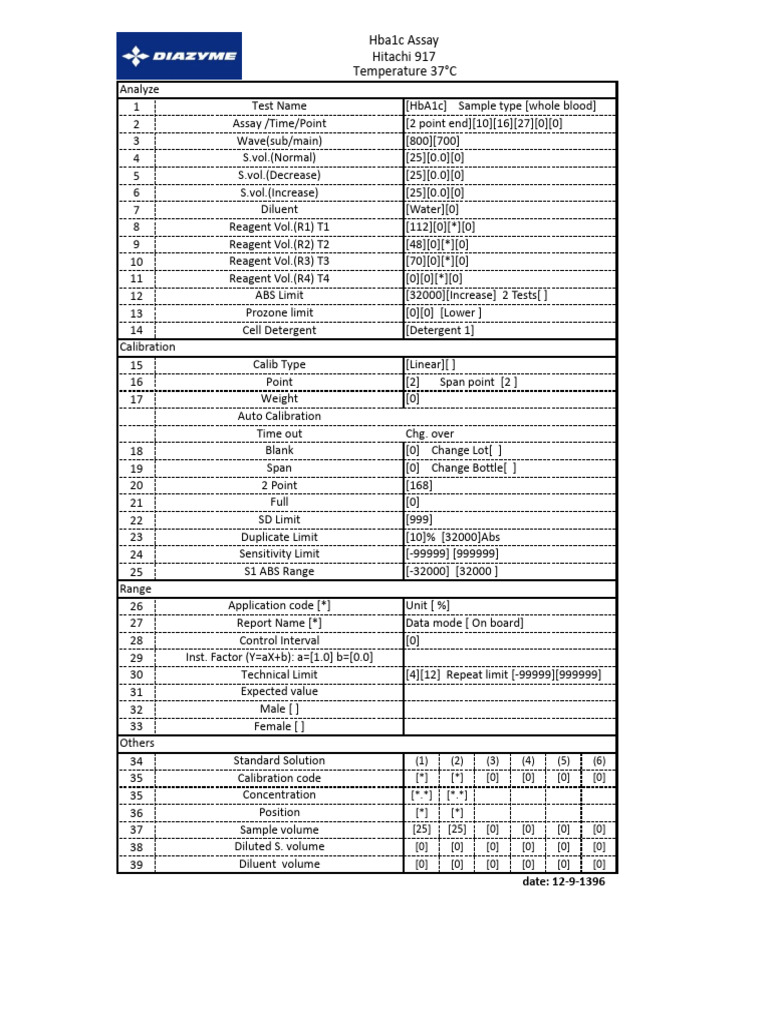 Hitachi 917 HbA1c | PDF
