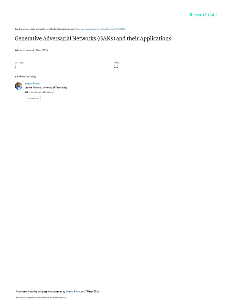 Generative Adversarial Networks | PDF | Computer Vision | Artificial Intelligence