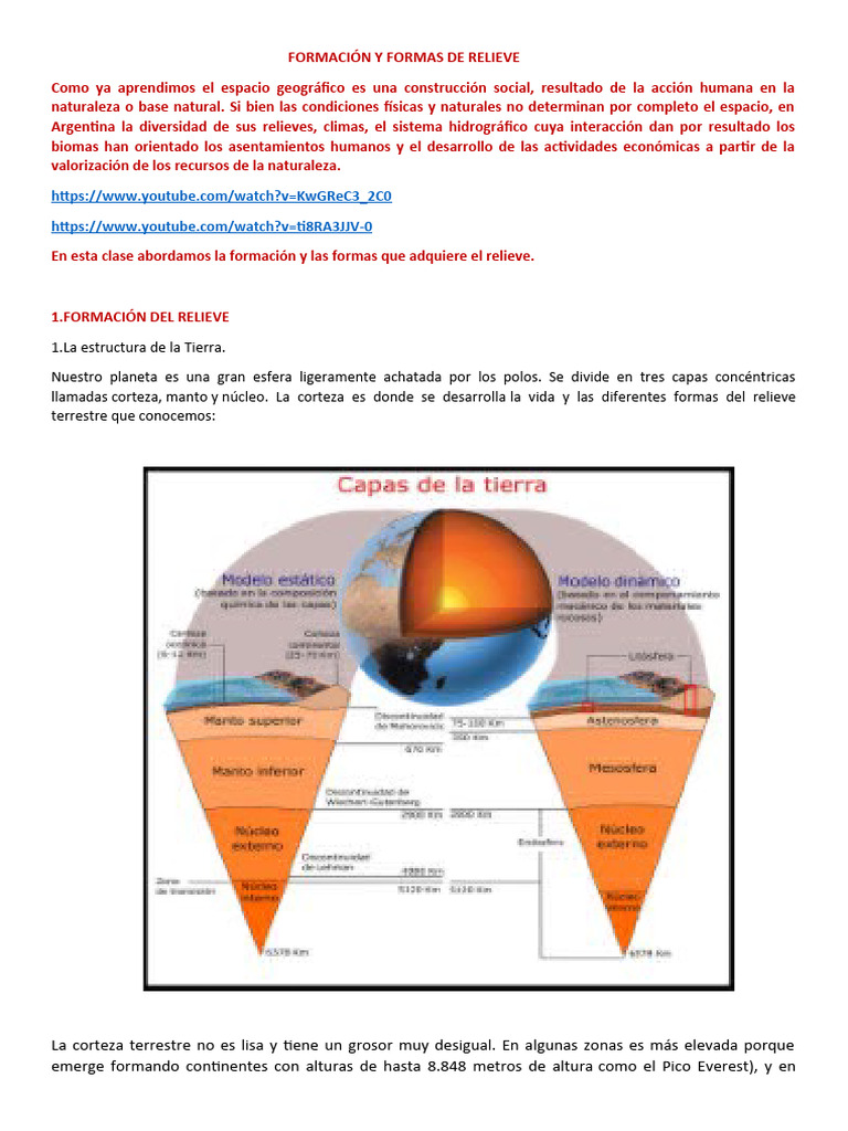 1-Formacion del Relieve | Descargar gratis PDF | Temblores | Placas ...
