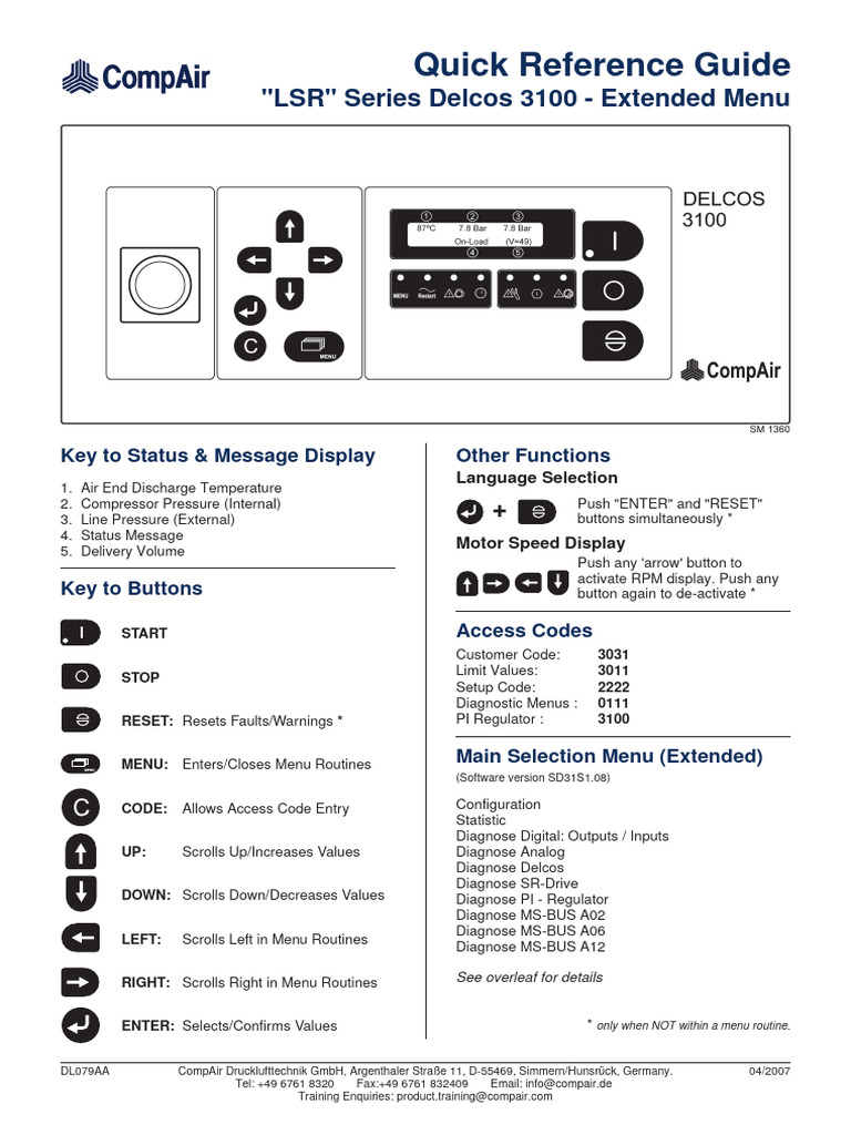DL079AA - LSR - Delcos 3100 Ext - D4 Quick | PDF | Menu (Computing) | Computing