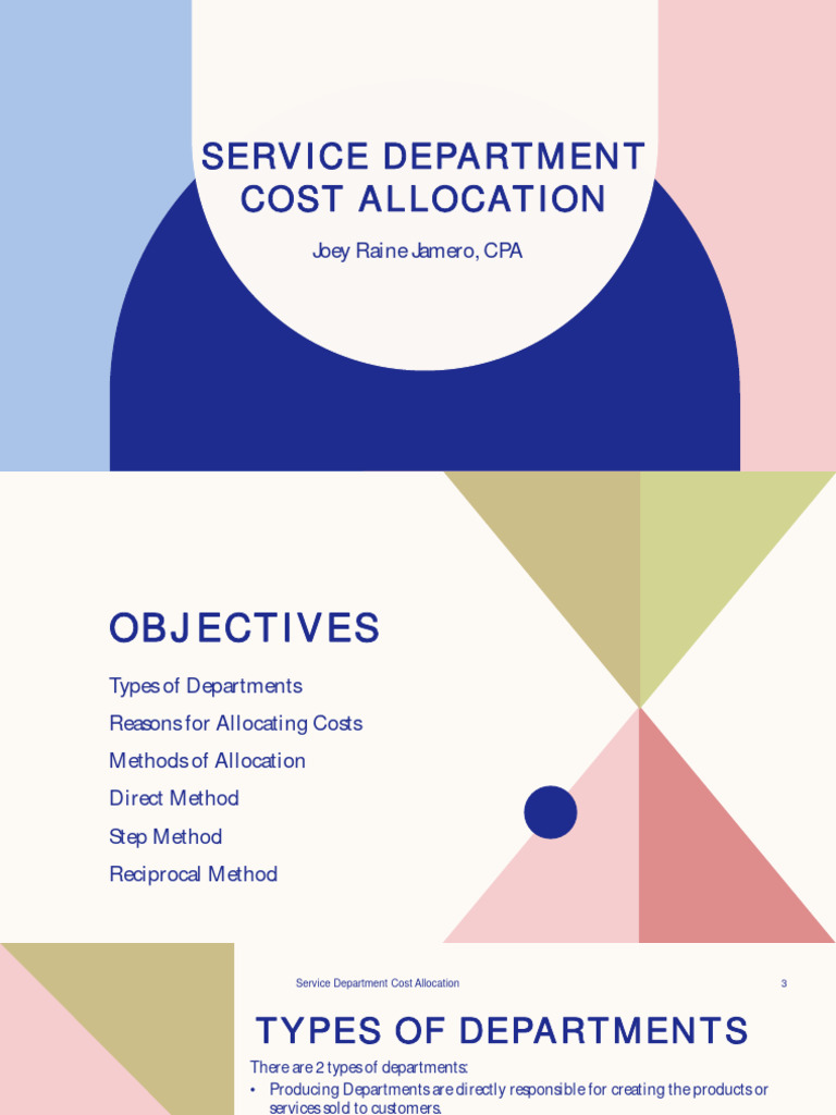 Service Department Cost Allocation Methods | PDF | Business | Business ...