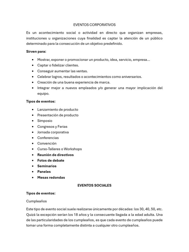 Formatos de eventos laborales y sociales | PDF | Cumpleaños