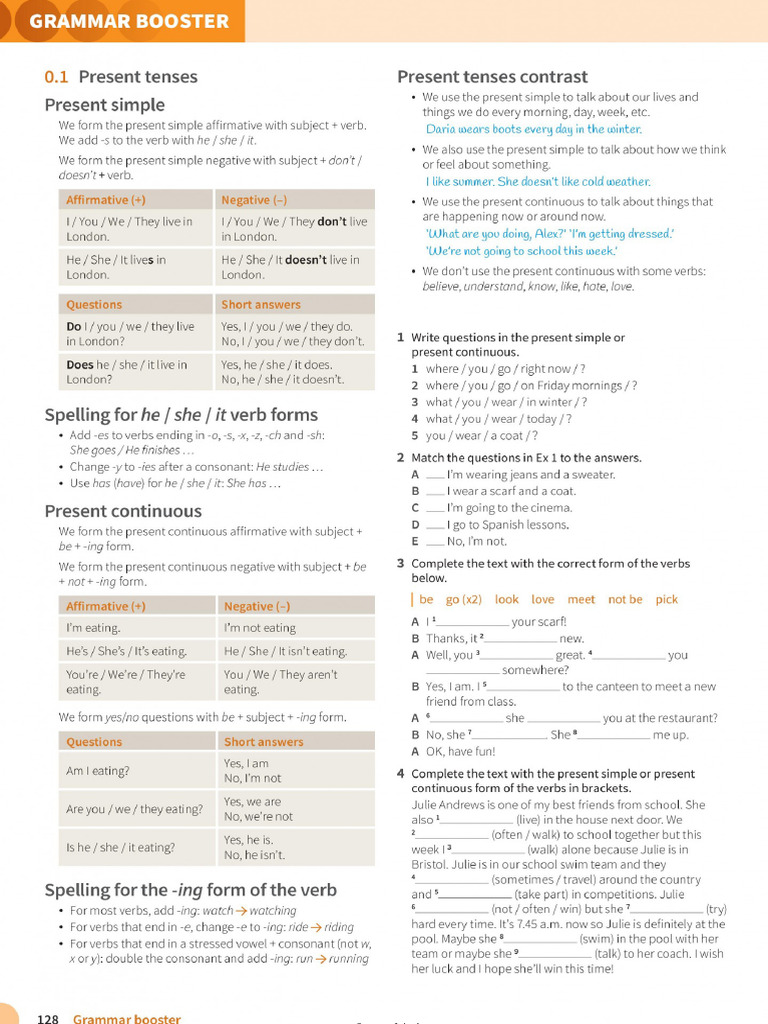 Grammar Pre Intermediate | PDF