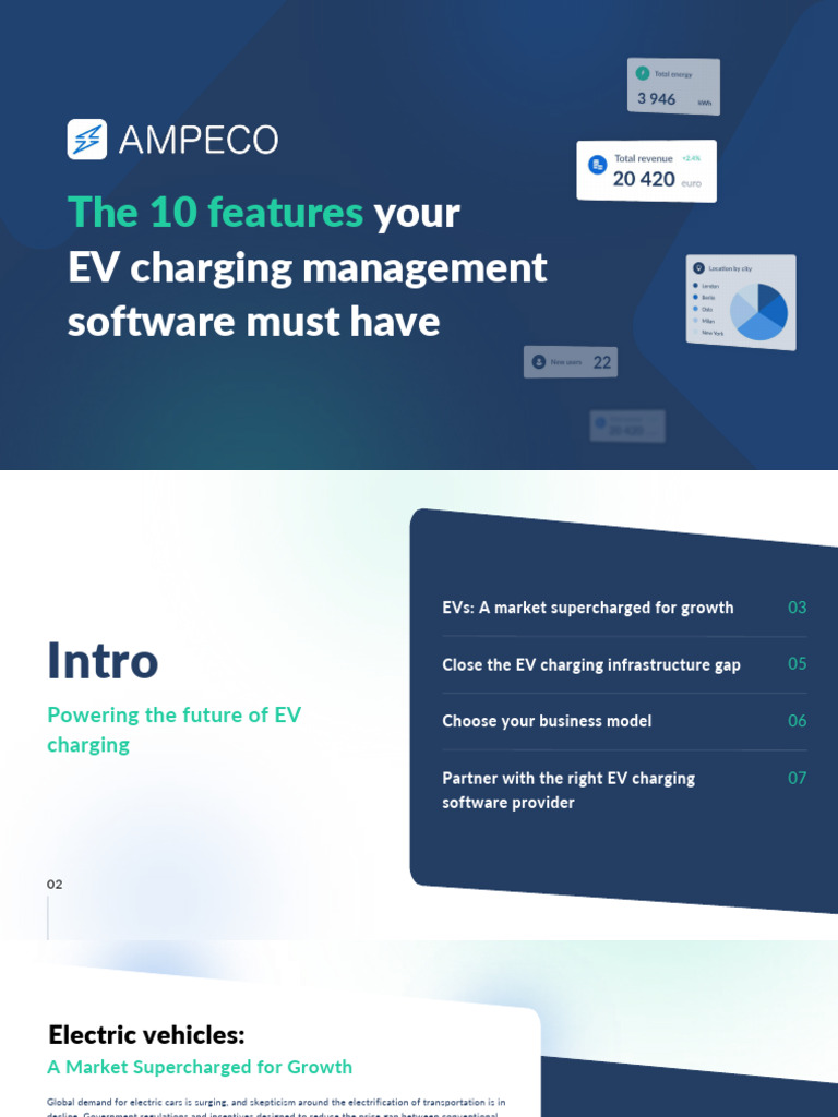 AMPECO Ebook The 10 Features Your EV Charging Software | PDF | Electric Vehicle | Electric Car