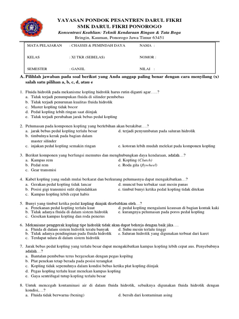 PAS 2023 2024 Chassis XI | PDF