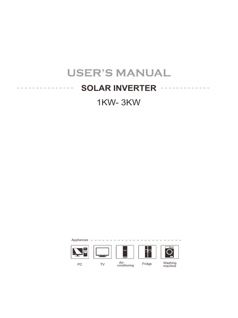Solar Inverter Installation Guide | PDF | Power Inverter | Battery Charger