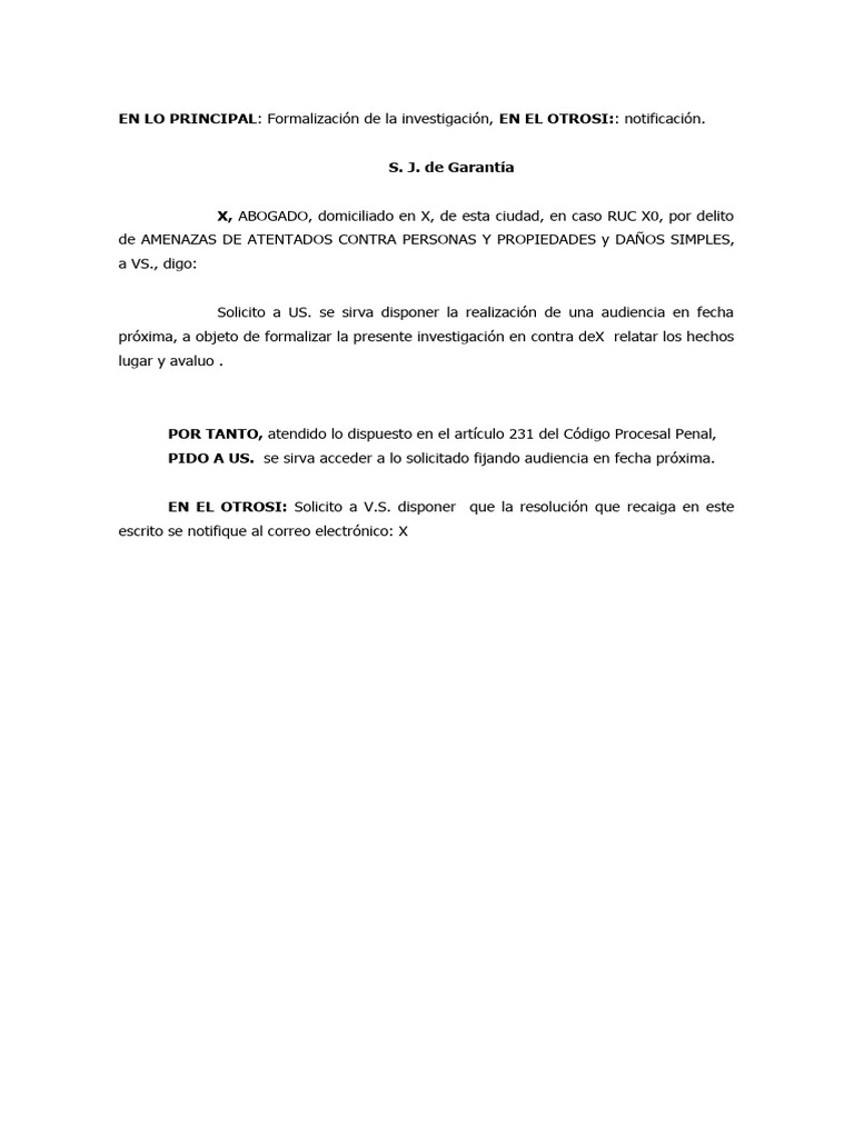Formalizacion Penal | PDF