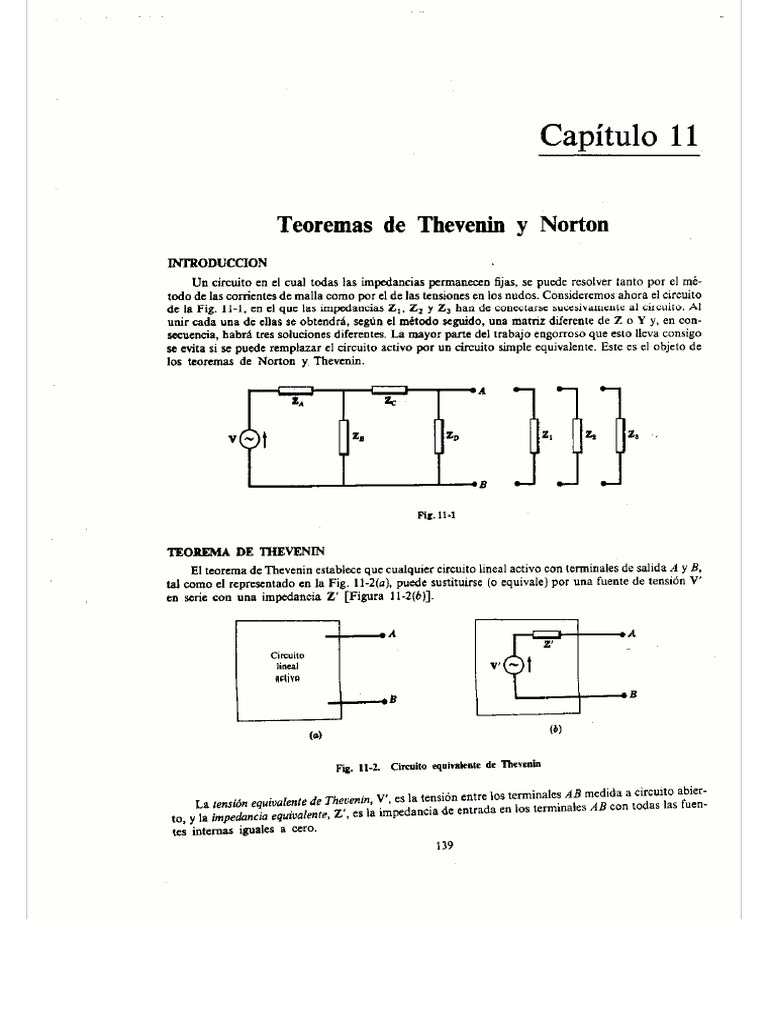 Teoremas de Thevenin y Norton | PDF